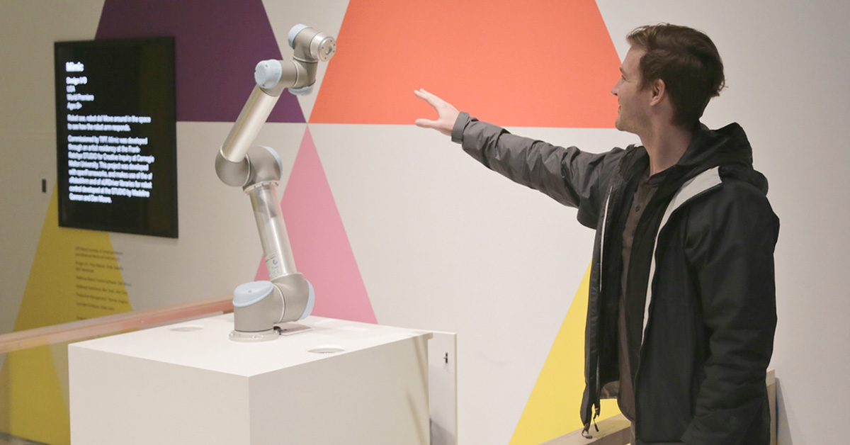 timid robot arm shies away from human touch until it learns to trust you