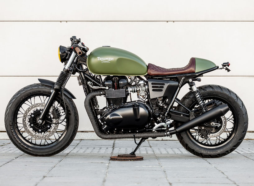 lady speed triumph custom motorcycle by macco motors