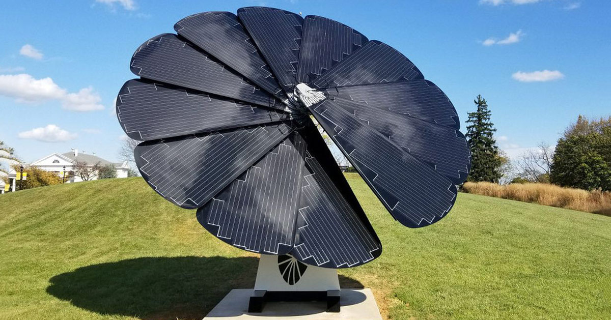 flower-shaped solar panels are sprouting up across america