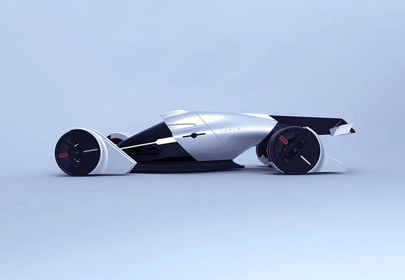 tesla t1 concept turns wind into energy to power round the track at ...