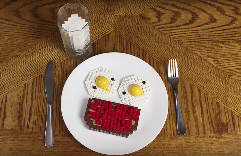 this appetizing LEGO breakfast uses unusual ingredients