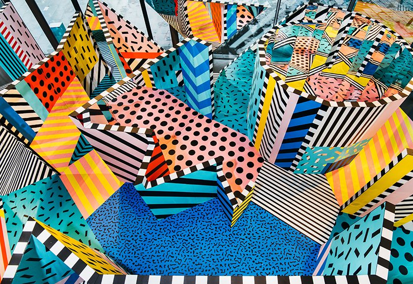 camille walala's psychedelic temple of wonder inside london's now gallery