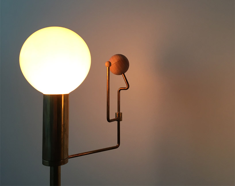 orrery lamp is a hand-crafted, minimal and dimmable solar system