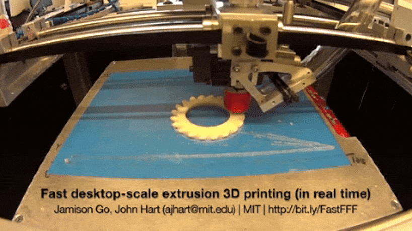 MIT fast 3D printer is ten times faster than commercial counterparts
