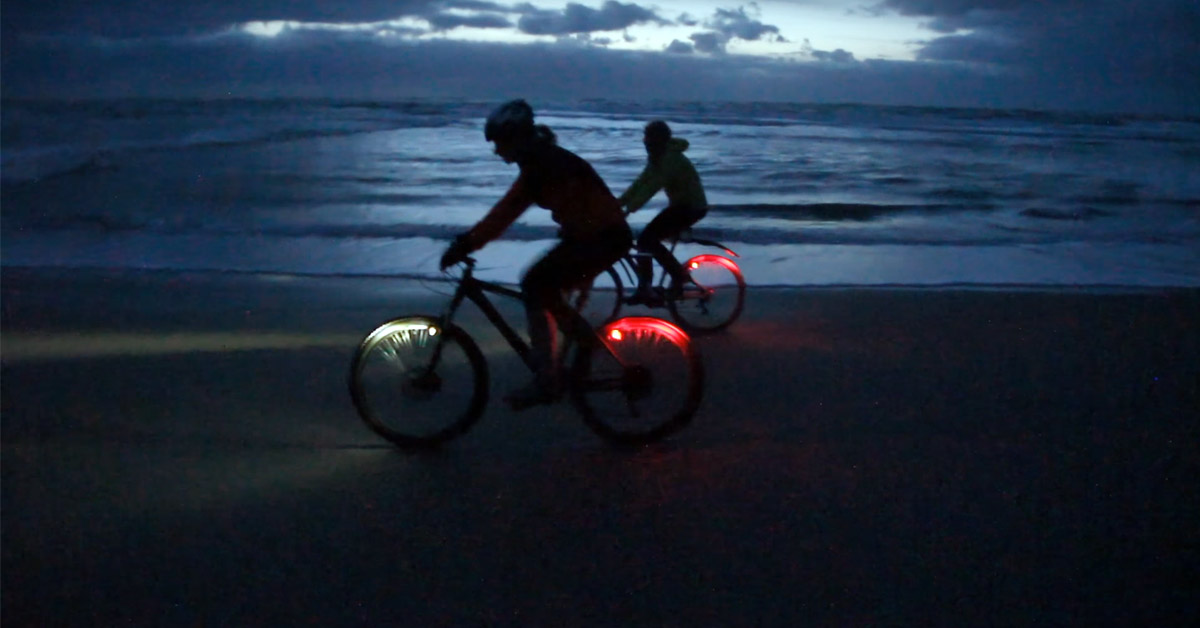 magic magnic microlights illuminate your bike wheels with physics