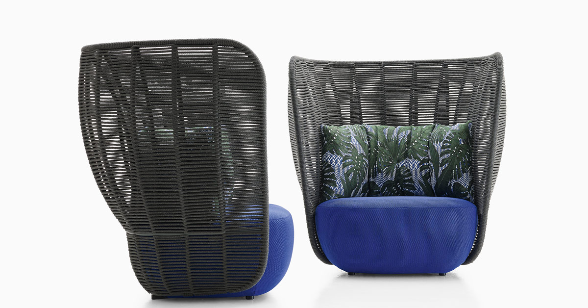 doshi levien design monolithic yet light outdoor seating for B&B italia