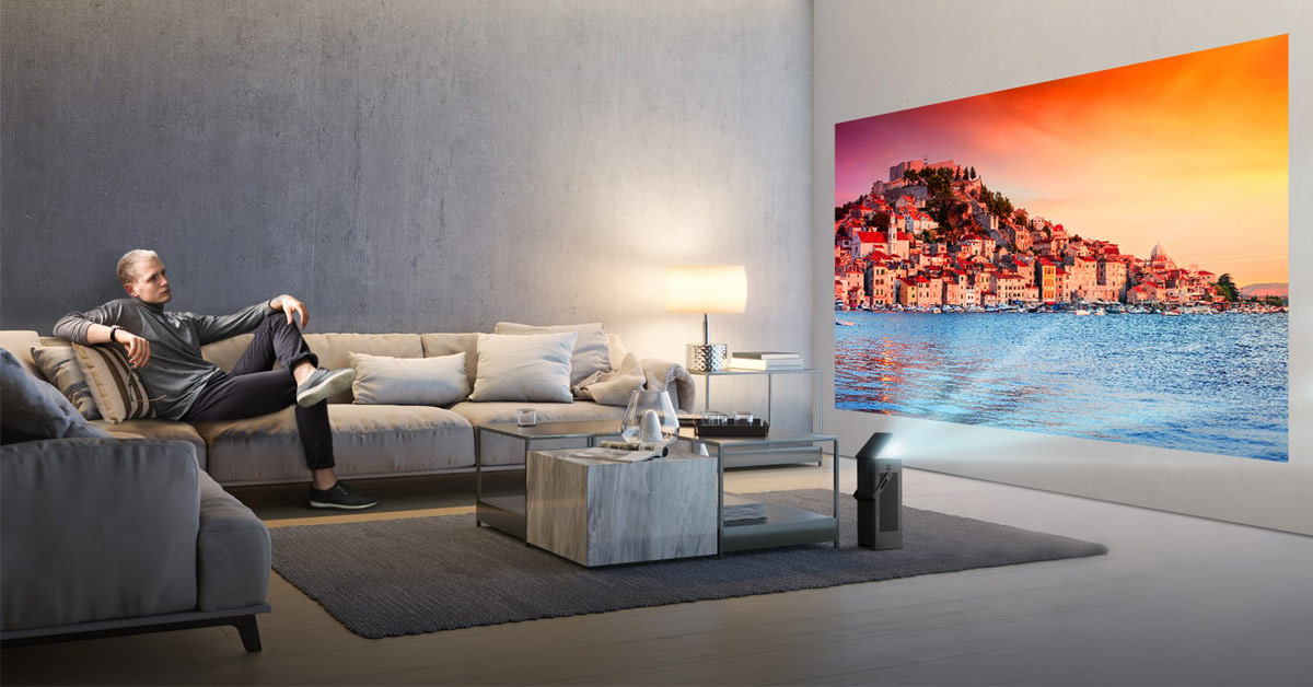 CES 2018: portable LG 4K UHD projector beams 150-inch screen anywhere ...
