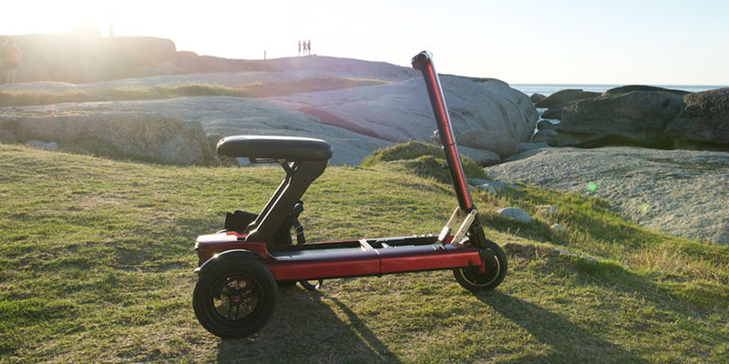 relync's R1 electric scooter folds down to the size of a compact suitcase