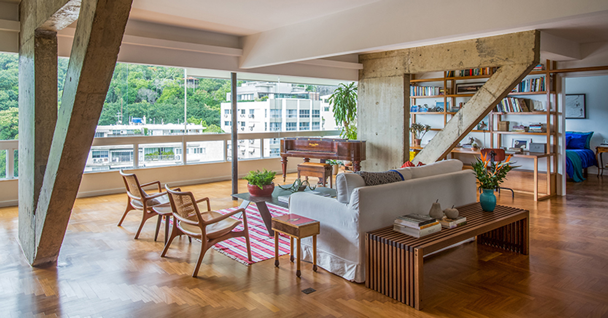 brazilian concrete: a sunny apartment in rio de janeiro by estudio chao