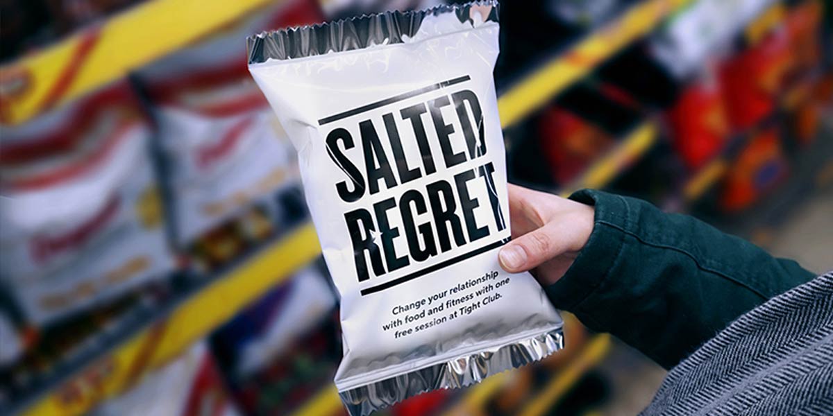rethink uses junk food wrappers as coupons to empower balanced living