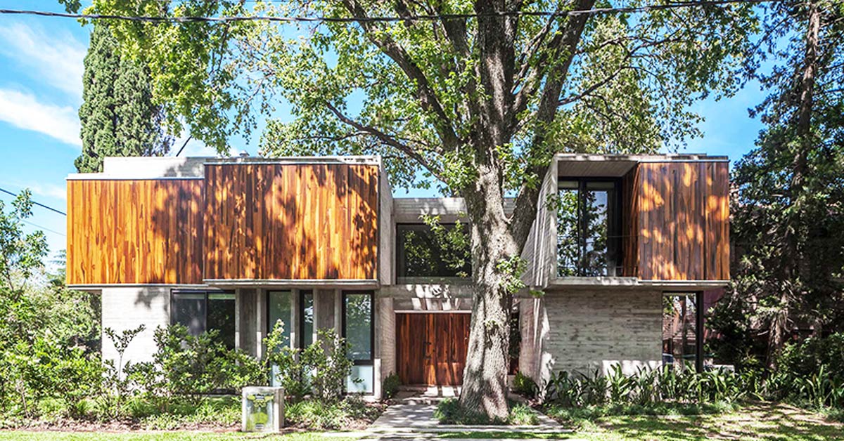 aranzazu house's plan is defined by trees, by besonias almeida