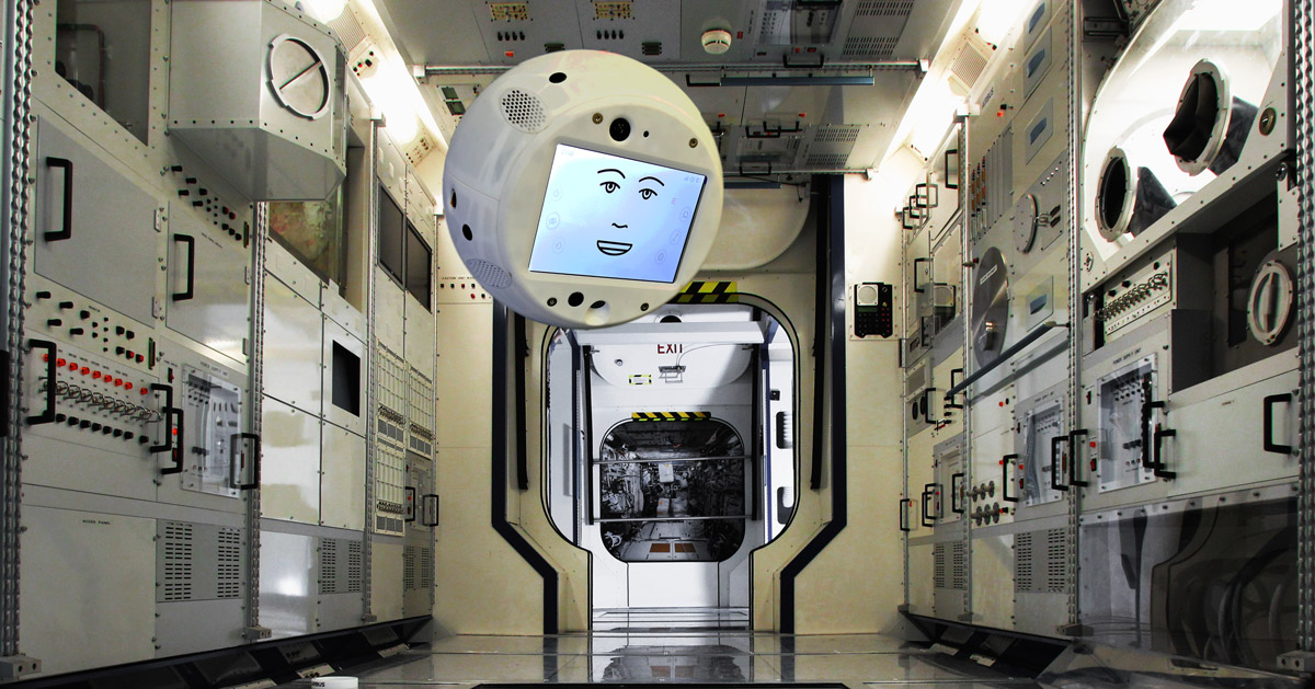international space station's 'flying brain' robot ball makes its debut