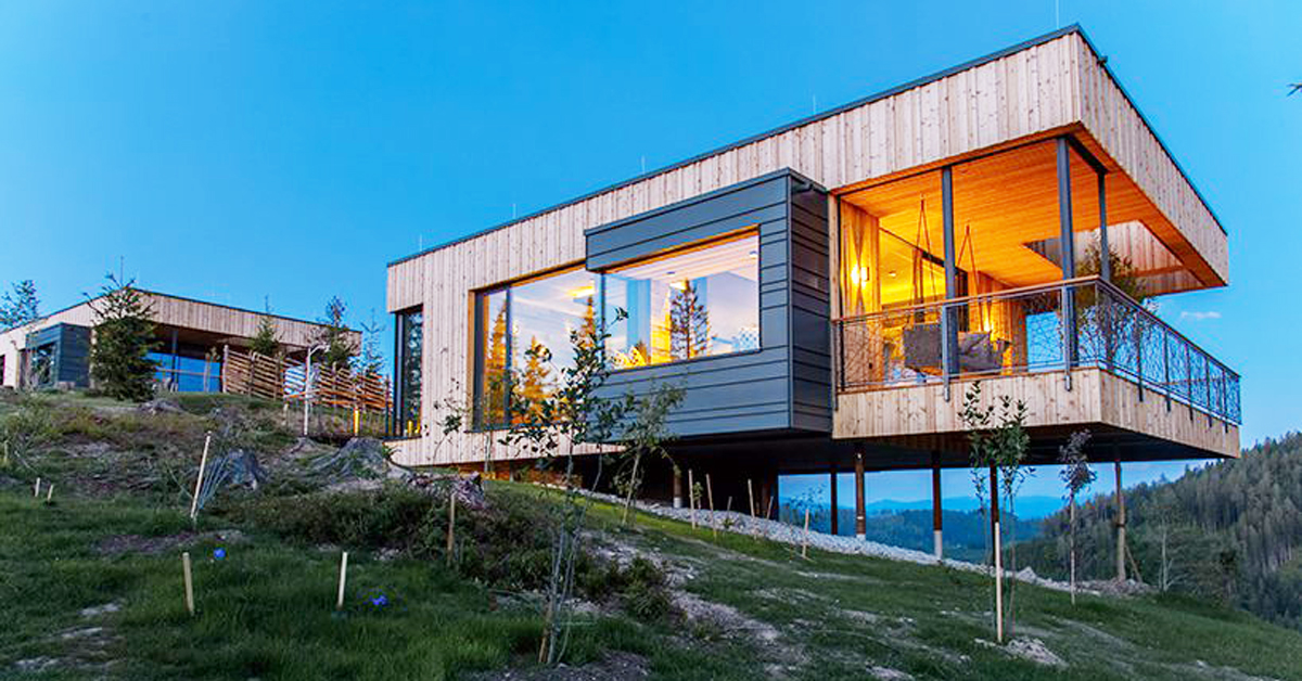 viereck's deluxe mountain chalets with fantastic view across austrian ...