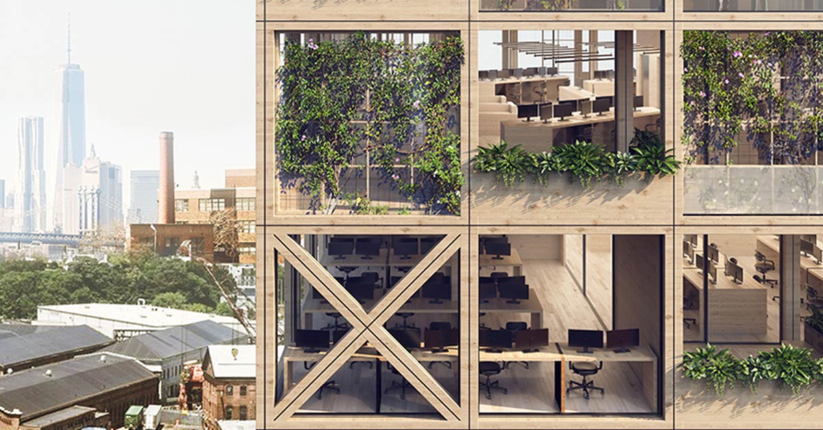 pixel façade, a flexible biophilic façade system for future offices