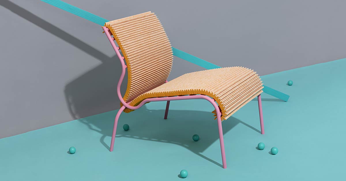 joris de groot's pleated seat's is made of 'colback', a fabric for air ...