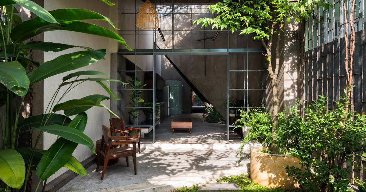 23o5 studio merges interior and exterior spaces in this vietnamese house