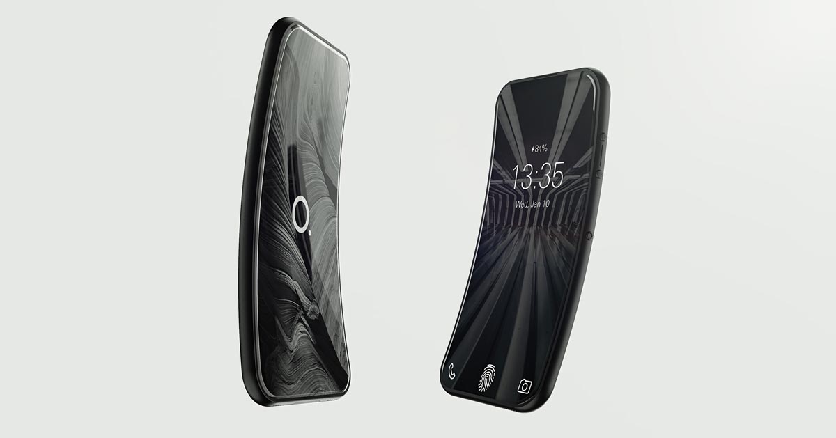 a bendy smartphone that boasts a bezel-less 'transparent' display