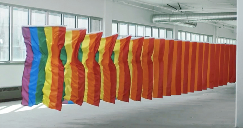 bulletproof pride shield is made of 193 LGBTQ+ flags