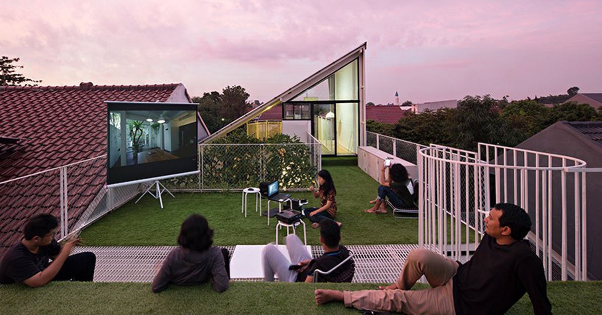living, work and social spaces merge into a growing house in indonesia ...