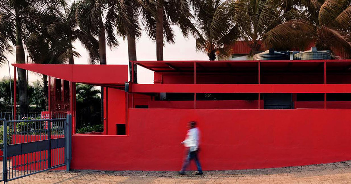 RC architects' red restroom complex references london phone booths and ...