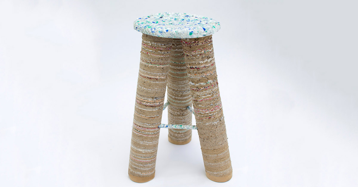 a stool made of one month household waste by charlotte allen