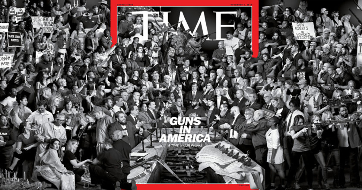 JR's cover for TIME magazine tackles the guns in america problem
