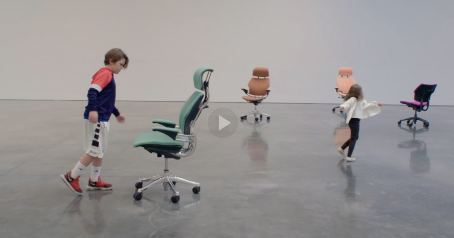 autonomously 'dancing' office chairs seem to have a life of their own