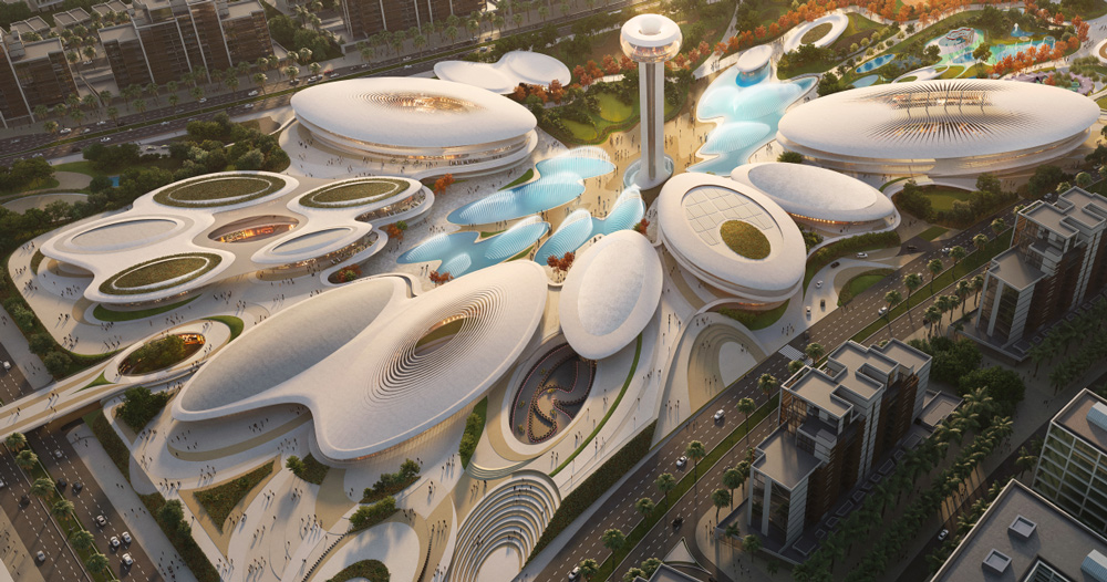 zaha hadid architects finalizes plans for aljada's 'central hub' in the UAE