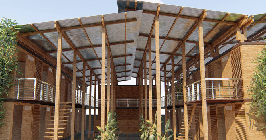 CUBO is a system of modular bamboo homes by earl patrick forlales