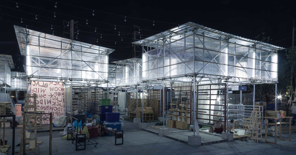 dadad market in thailand features floating structures of light in the ...