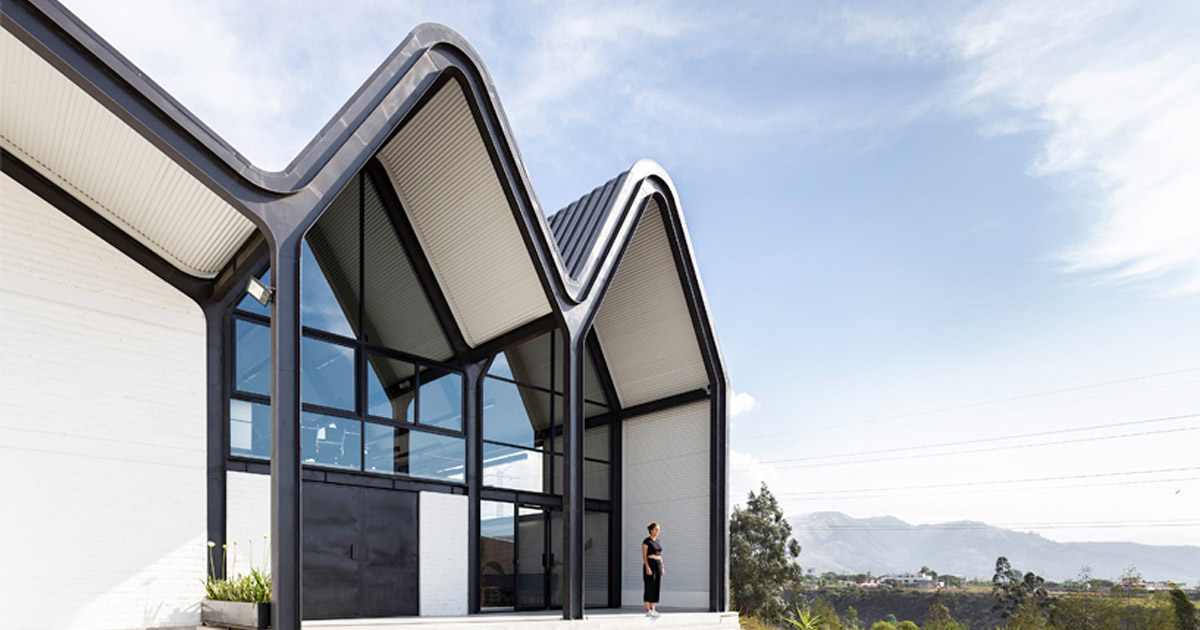 estudio felipe escudero designs a series of gable roofs clad in black ...