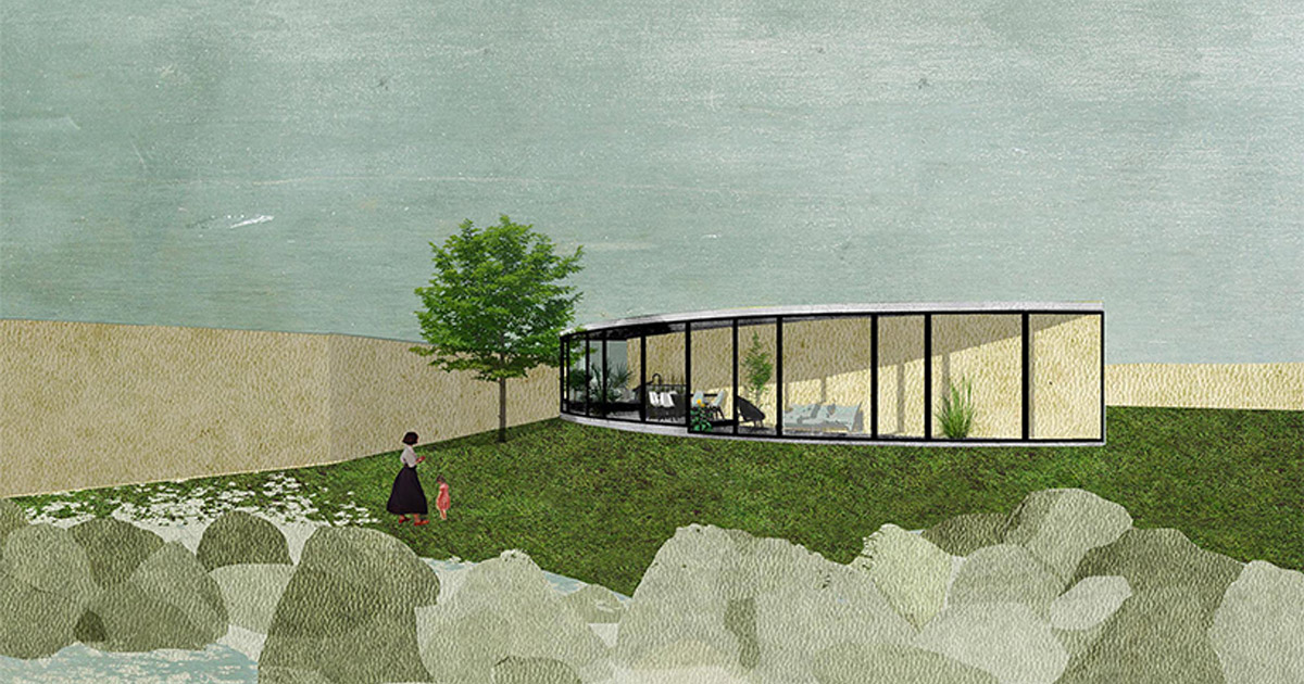 this curved house by infraestudio opens up to the beach in west havana