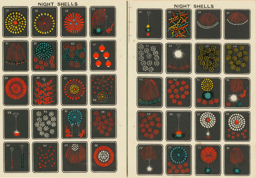 hundreds of historical japanese firework designs have been digitized