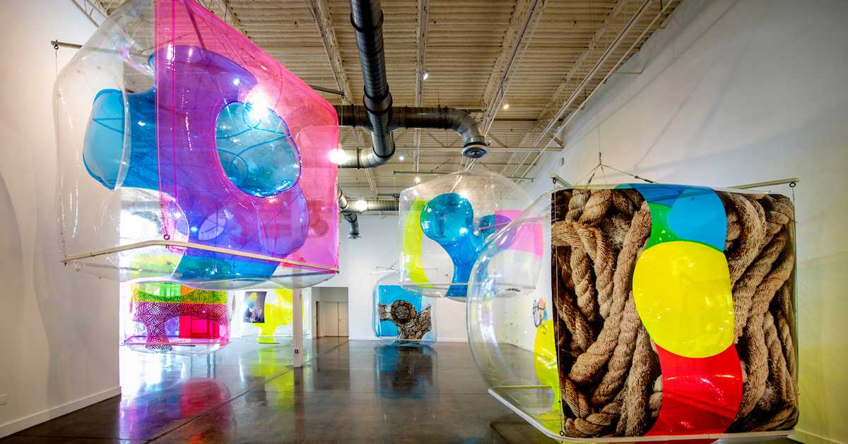 in synthetic cells, michael rees layers inflatable vinyl structures ...