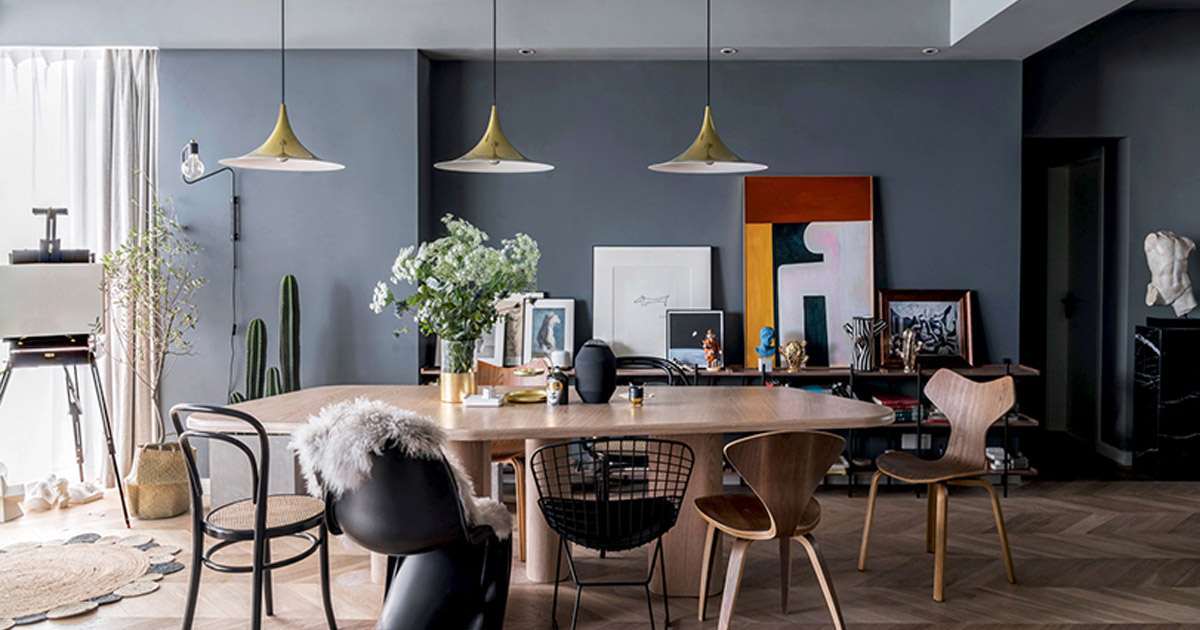 muxin studio designs shanghai apartment in unique and unconventional style