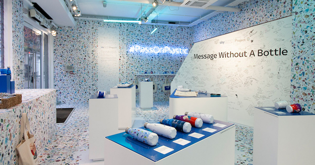 shed wraps london shop in ocean debris to spread the 'pass on plastic ...