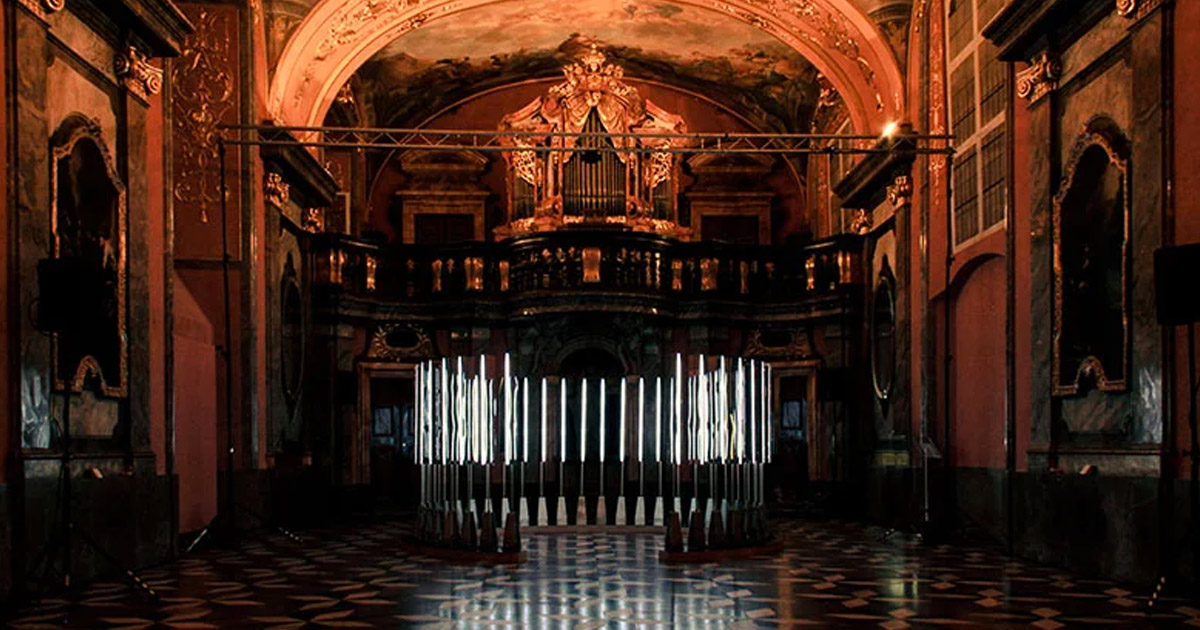 SOFTlab creates circular light installation of movement responsive ...