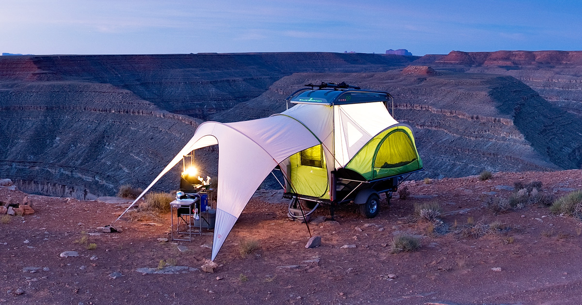GO travel trailer hauls all your gear before popping up to sleep four ...
