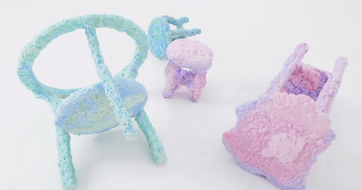 'borrowing for birth' by lewu design studio covers old furniture in ...