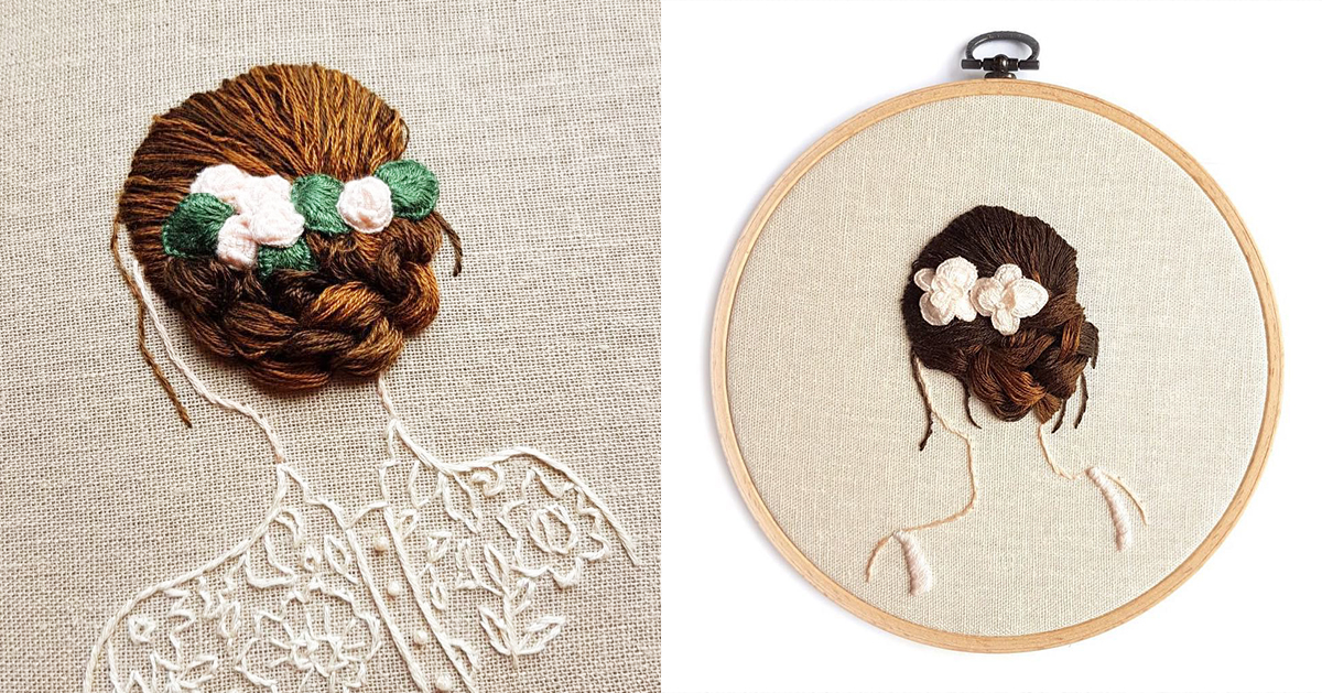 embroidery artist bernita broderi uses flowing thread to create 3D ...