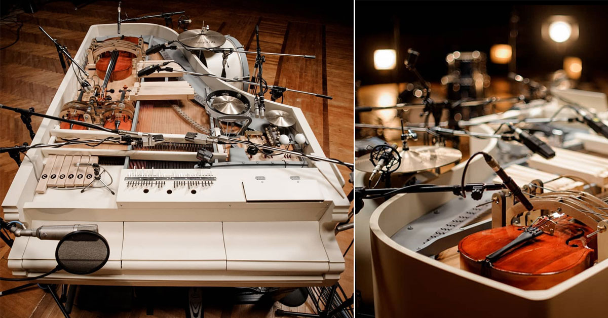 vintage piano turned into analog hybrid of 20 instruments controlled by ...