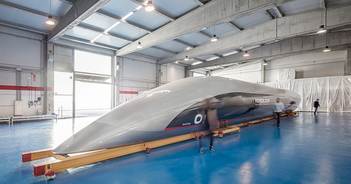 hyperloopTT unveils new images of passenger capsule 'quintero one' in spain