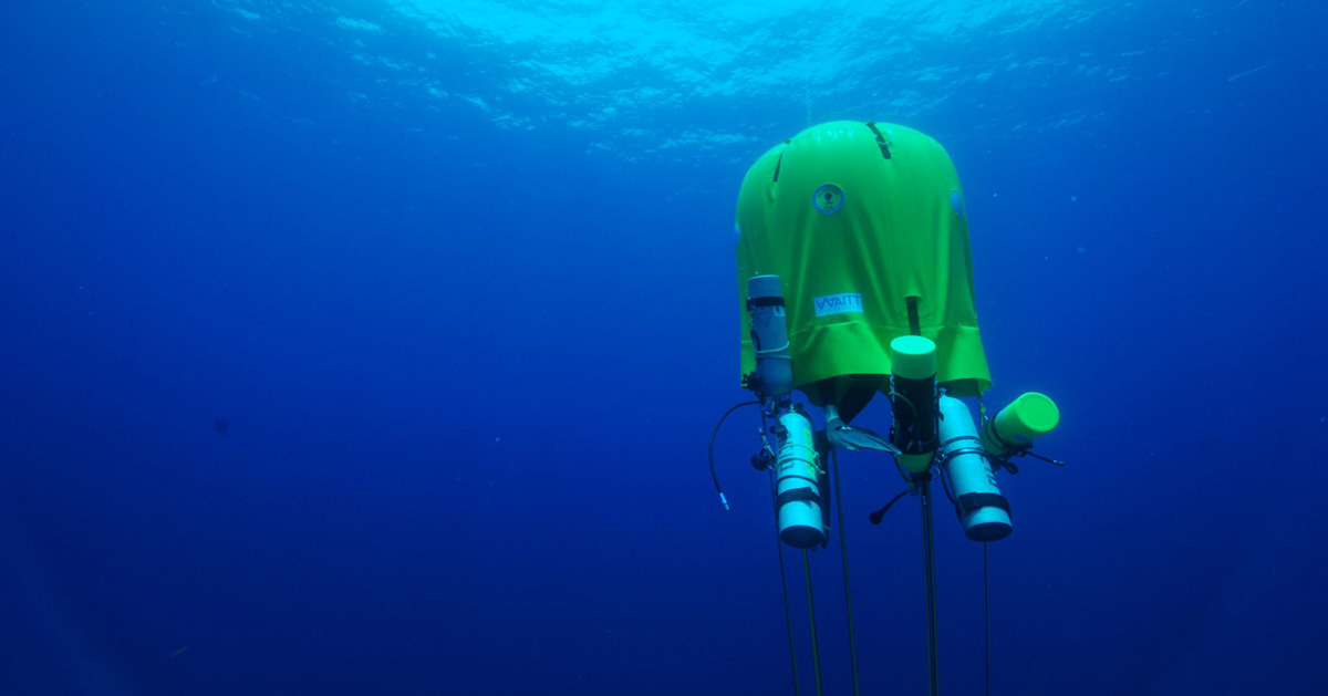 ocean space habitat is an inflatable tent that lets you camp underwater