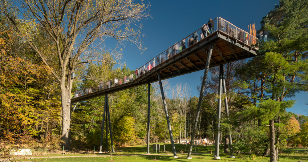 longest tree canopy walk in the US opens at michigan's dow gardens