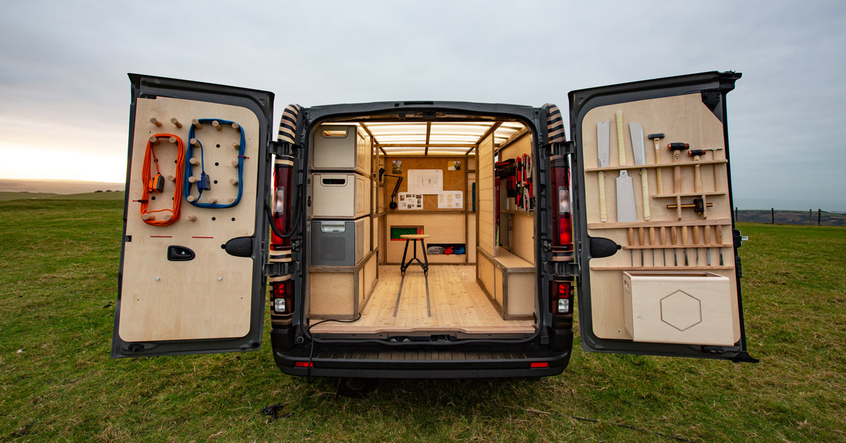 nissan transforms NV300 van into impressive mobile workshop concept