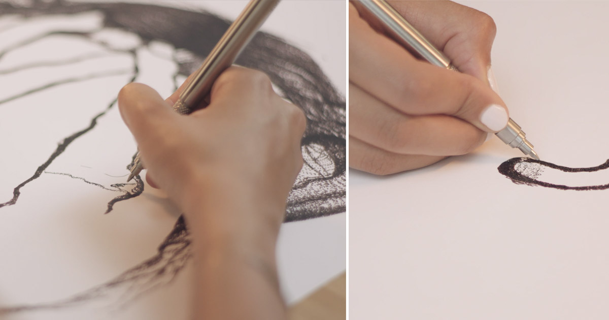 dozendots unveils the INKI motorized ballpoint pen with rapidly moving tip