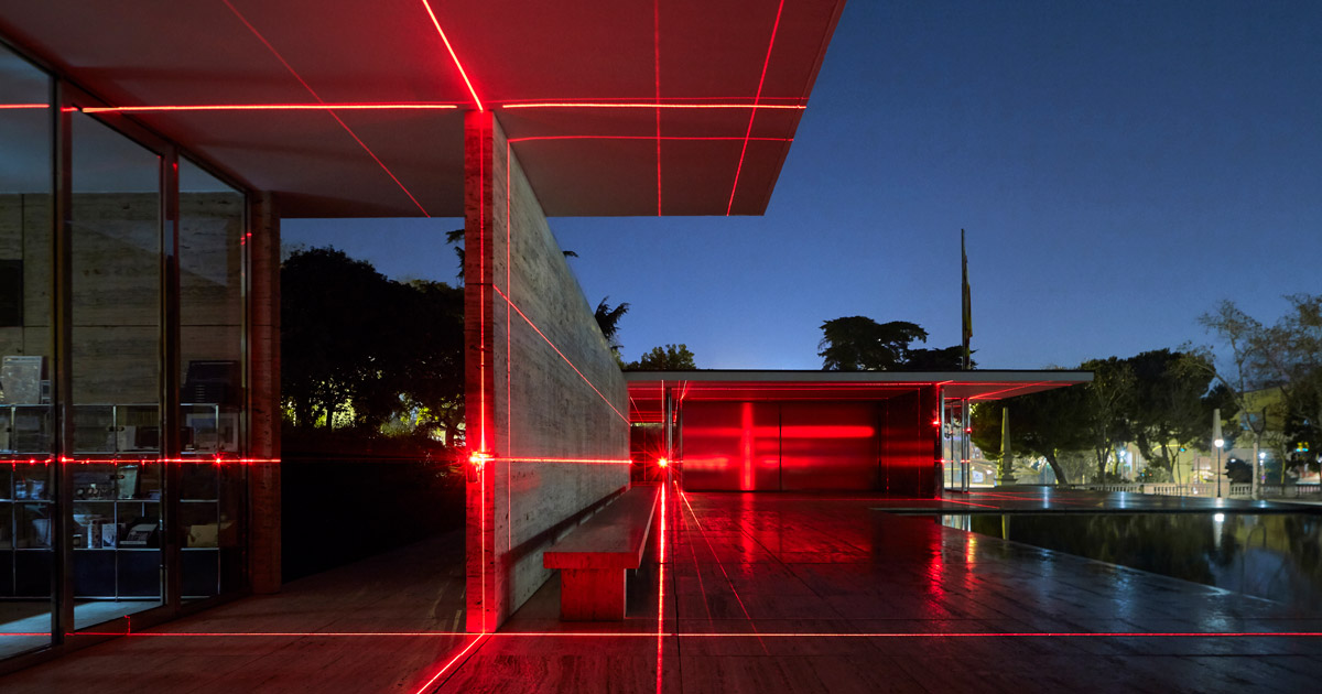 luftwerk and iker gil transform barcelona pavilion with 'geometry of light'