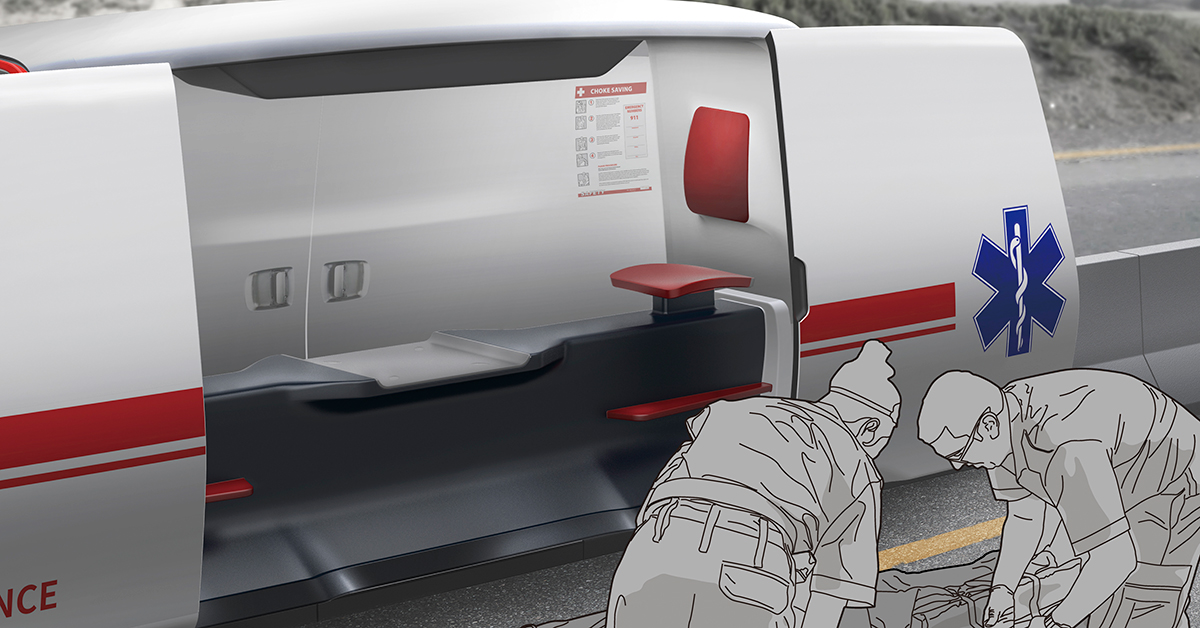 median ambulance dodges traffic by riding highway road dividers like ...