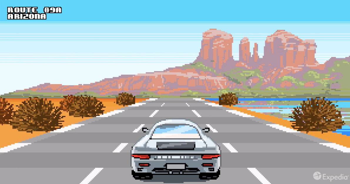 five scenic american drives get an 8-bit pixel art upgrade by neomam