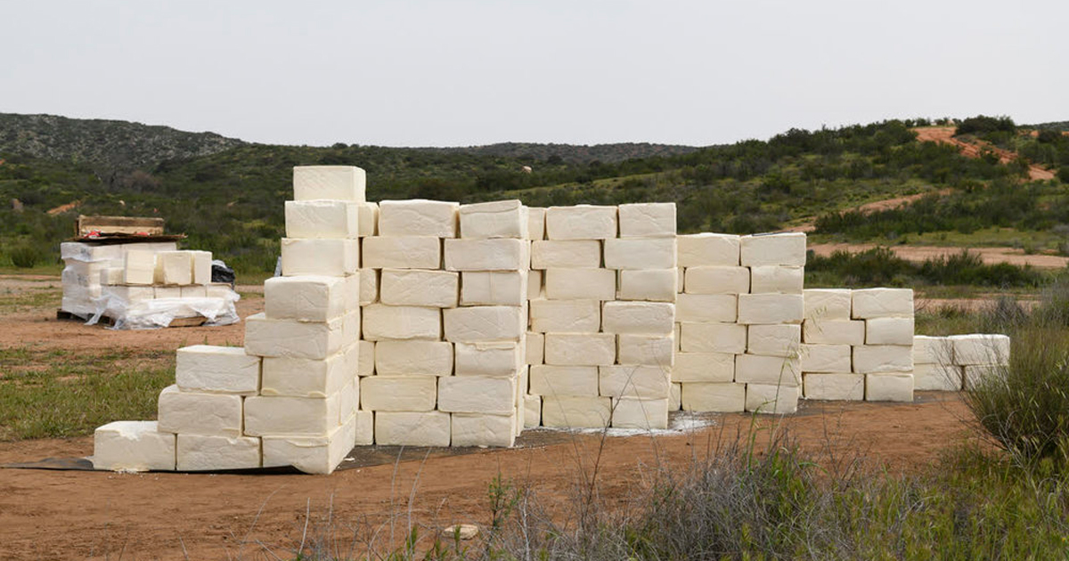 artist cosimo cavallaro is building a cotija cheese wall at the US ...